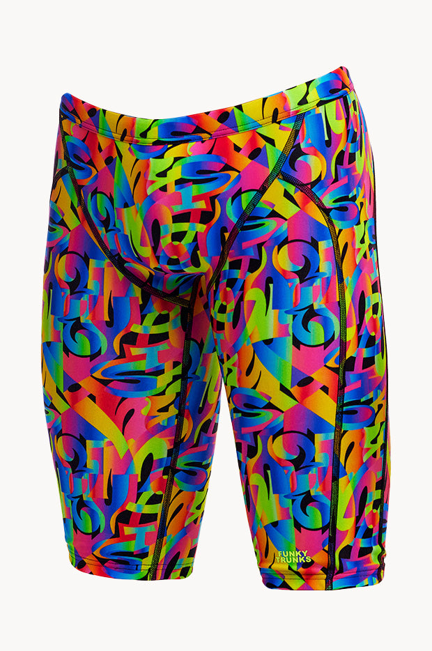Funky Trunks - Boys Colour Funk Jammer - Black/Multi | Swimwear Galore US