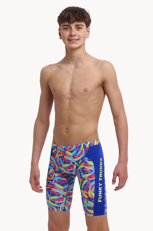 Funky Trunks - Boys Choppy Waters Jammer - Blue/Multi | Swimwear Galore AU