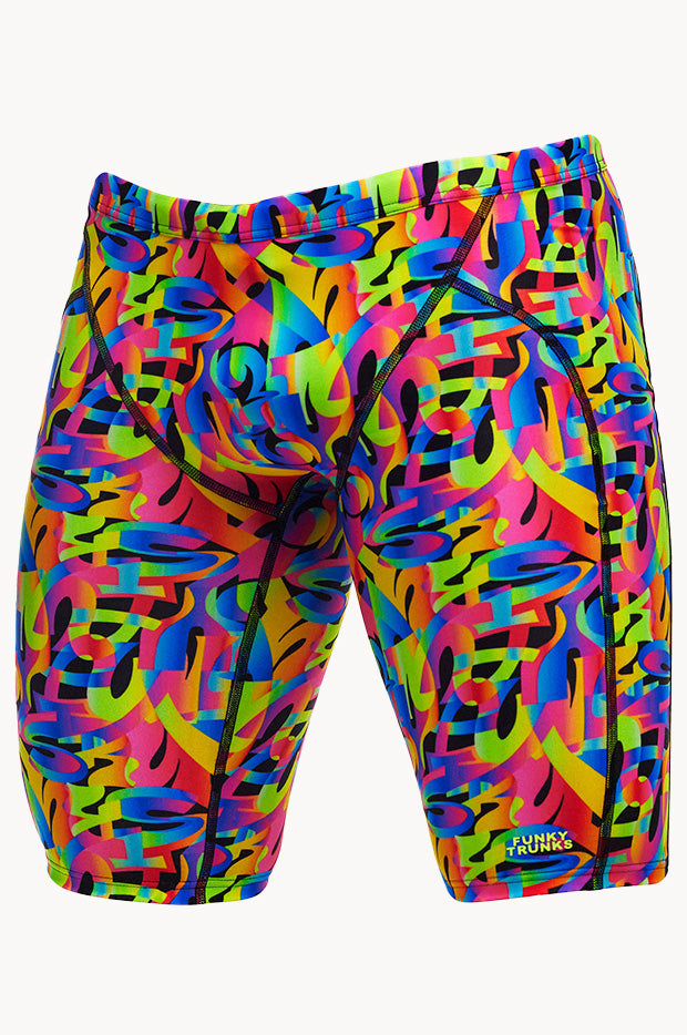 Funky Trunks - Mens Colour Funk Jammer - Black/Multi | Swimwear Galore AU