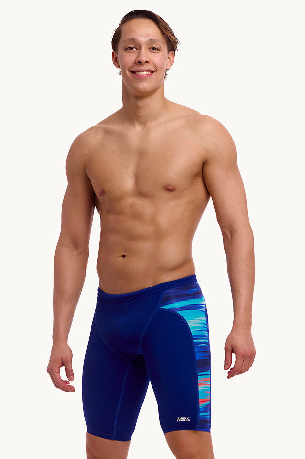 Funky Trunks - Mens Storm At Sea Jammer - Blue/Orange | Swimwear Galore AU