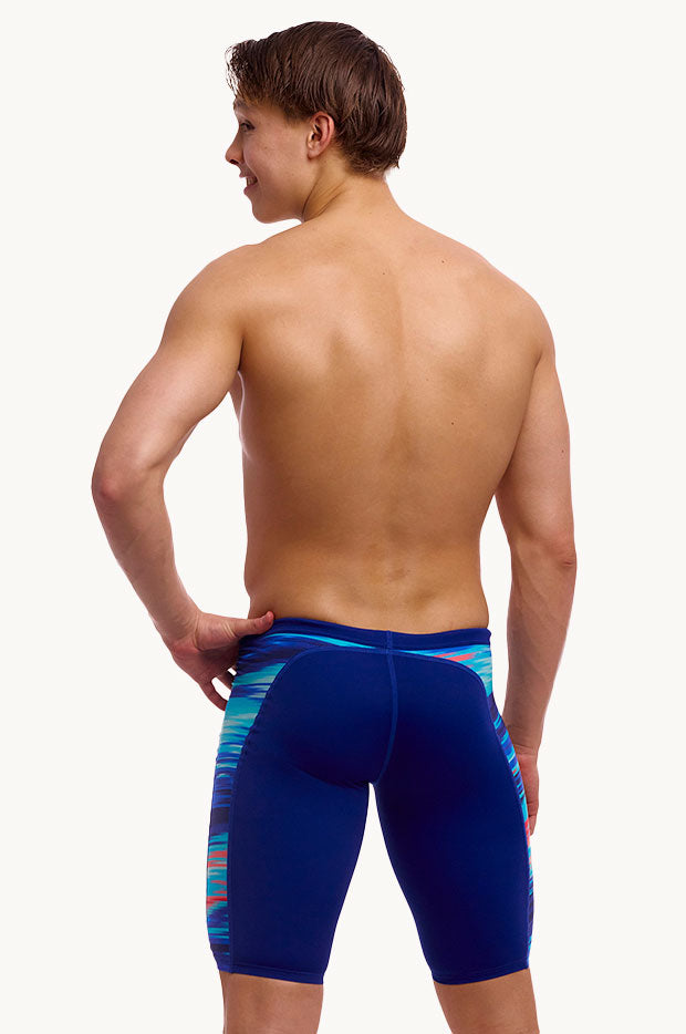 Funky Trunks Mens Storm At Sea Jammer Blue/Orange | Swimwear Galore EU