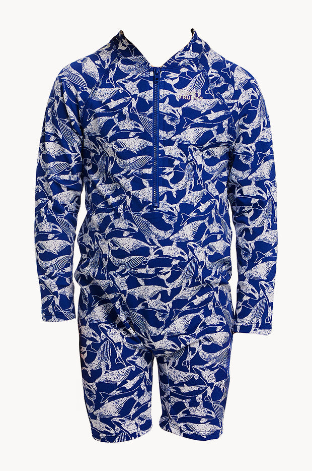 Funky Trunks - Boys Beached Bro Sunsuit - Navy/White | Swimwear Galore AU