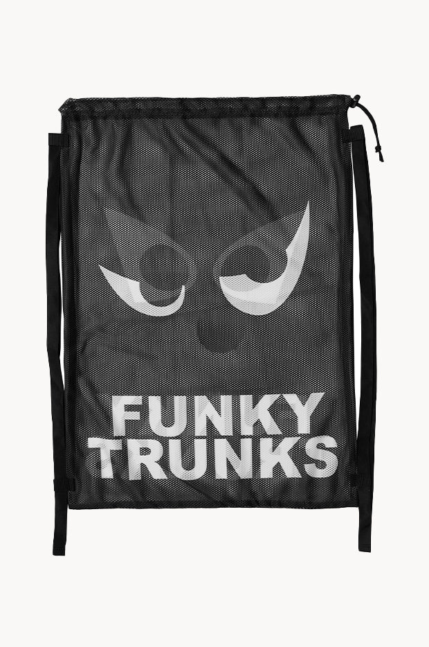 Funky Trunks - Eye Spy Mesh Gear Bag - Black/White | Swimwear Galore AU