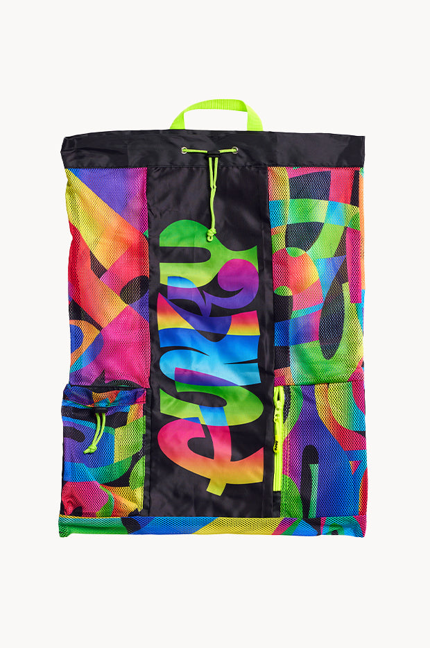 Funky Trunks - Colour Funk Gear Up Mesh Backpack - Black/Multi