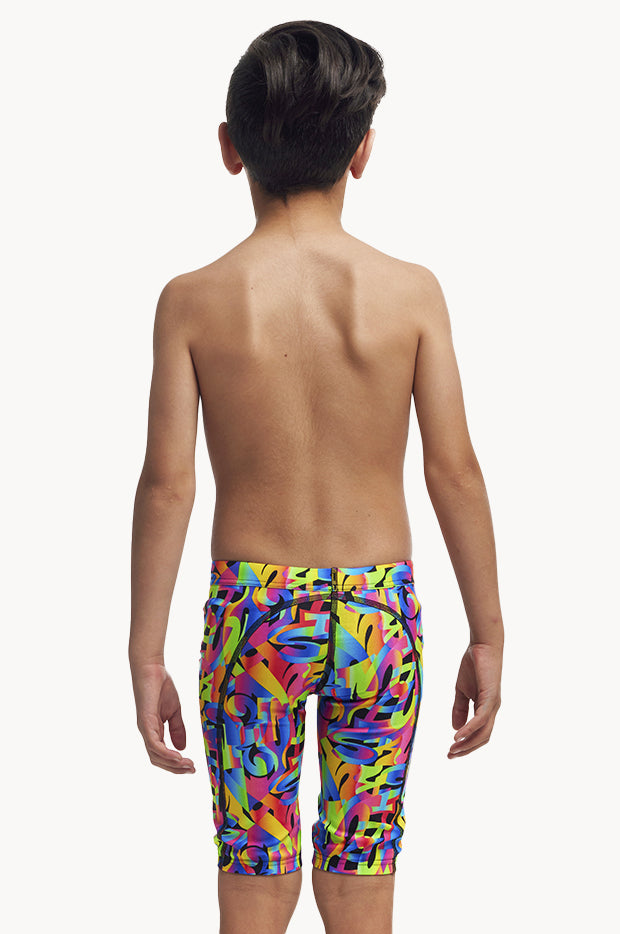 Funky Trunks - Boys Colour Funk Jammer - Black/Multi | Swimwear Galore AU