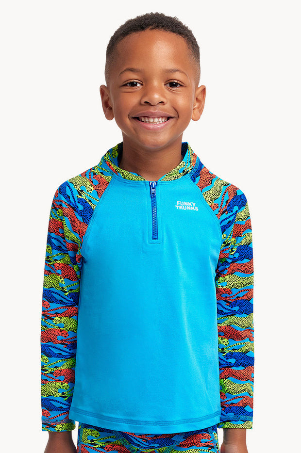 Funky Trunks - Toddler Boys No Cheating Suntop - Blue | Swimwear Galore AU