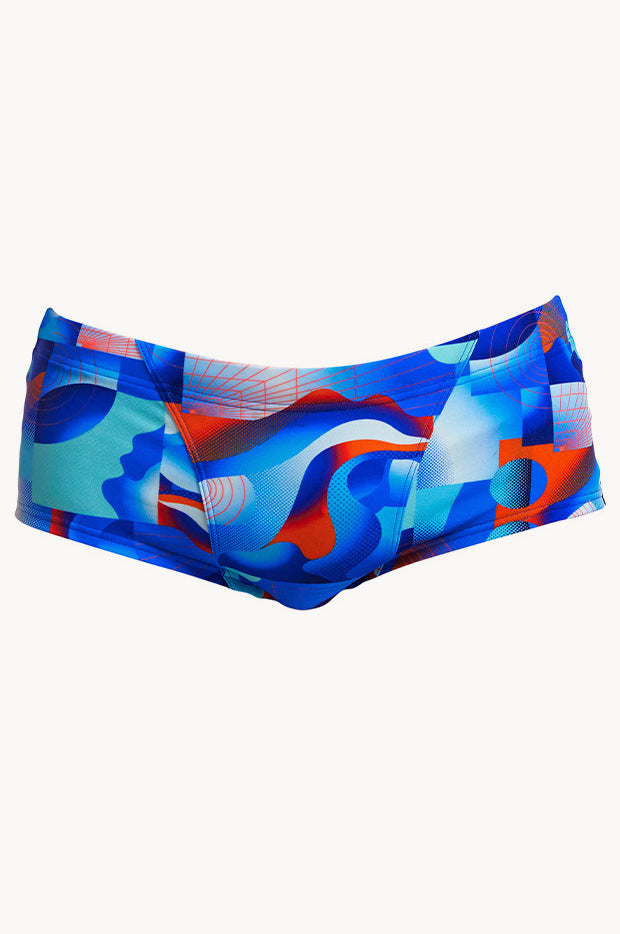 Funky Trunks - Mens Battle Blue Trunk - Blue/Red | Swimwear Galore AU
