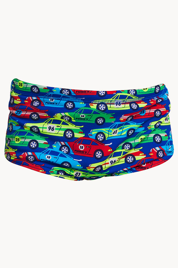 Funky Trunks - Boys Car Stacker Trunk - Blue/Multi | Swimwear Galore AU