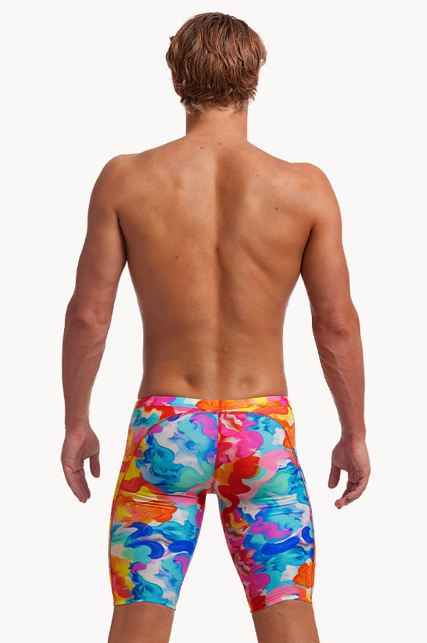 Funky Trunks - Mens Messy Monet Jammer - White/Multi | Swimwear Galore AU