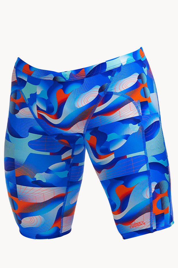 Funky Trunks - Mens Battle Blue Jammer - Blue/Red | Swimwear Galore AU