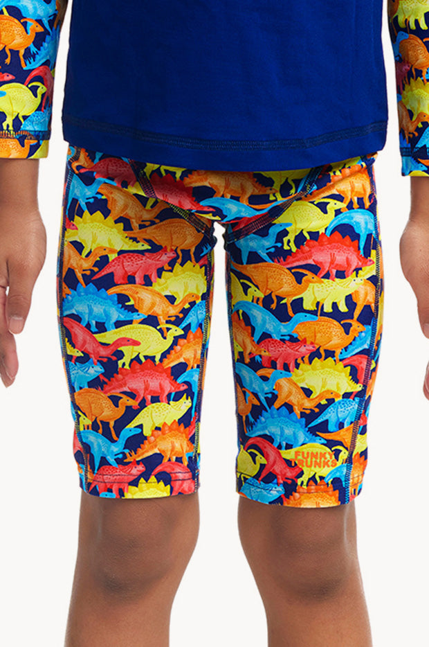 Funky Trunks - Toddler Boys Swimmasaurus Jammer - Navy/Multi