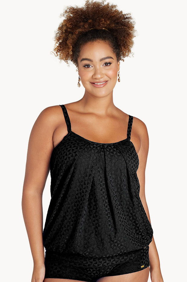Aztec Jacquard Blouson Tankini Separate – Swimwear Galore