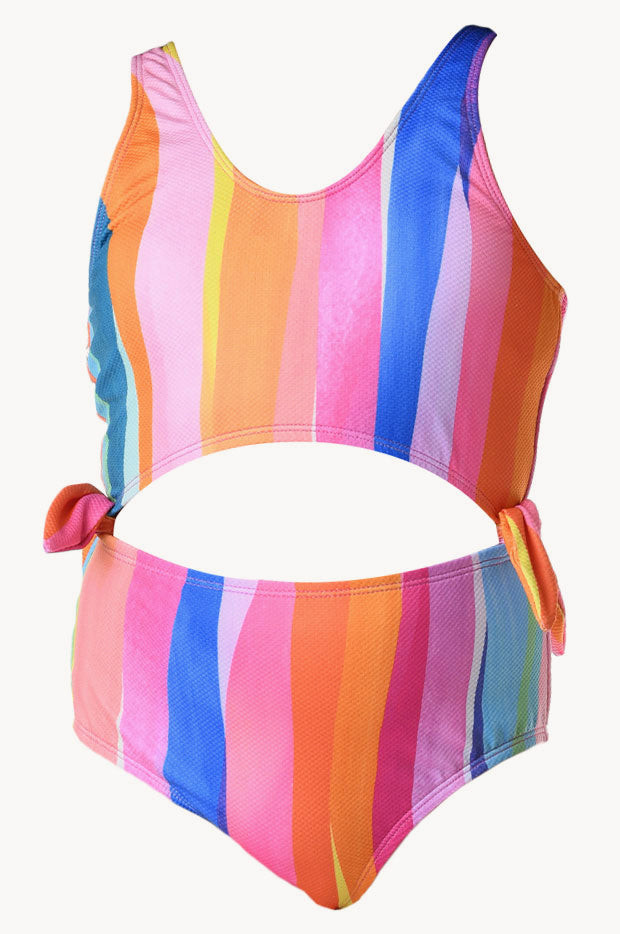 Girls Waves Cut Out One Piece – Swimwear Galore
