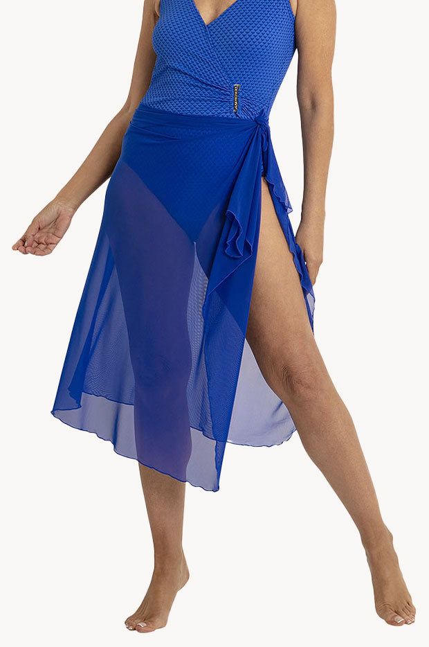 Jantzen - Limitless Midi Mesh Sarong - Royal | Swimwear Galore AU