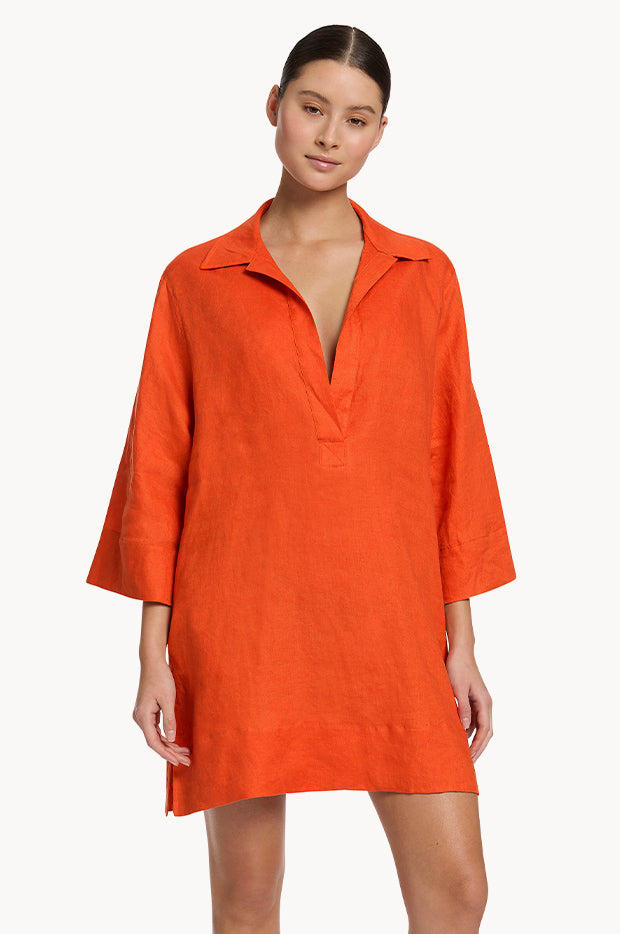 Jets - Jetset Pull Over Kaftan - Coral | Swimwear Galore AU