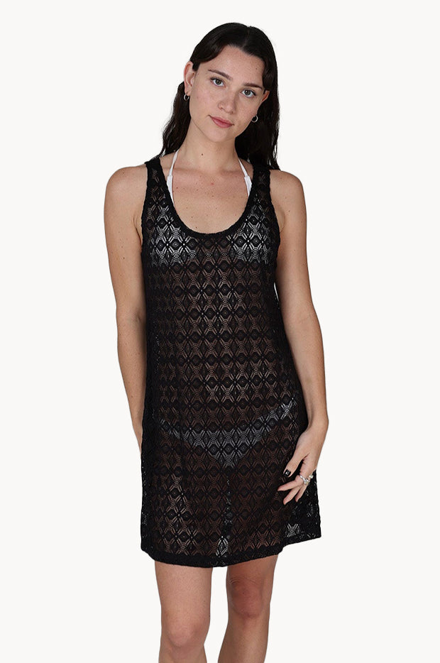 J.valdi - Diamante Scoop Neck Tank Dress - Black | Swimwear Galore AU