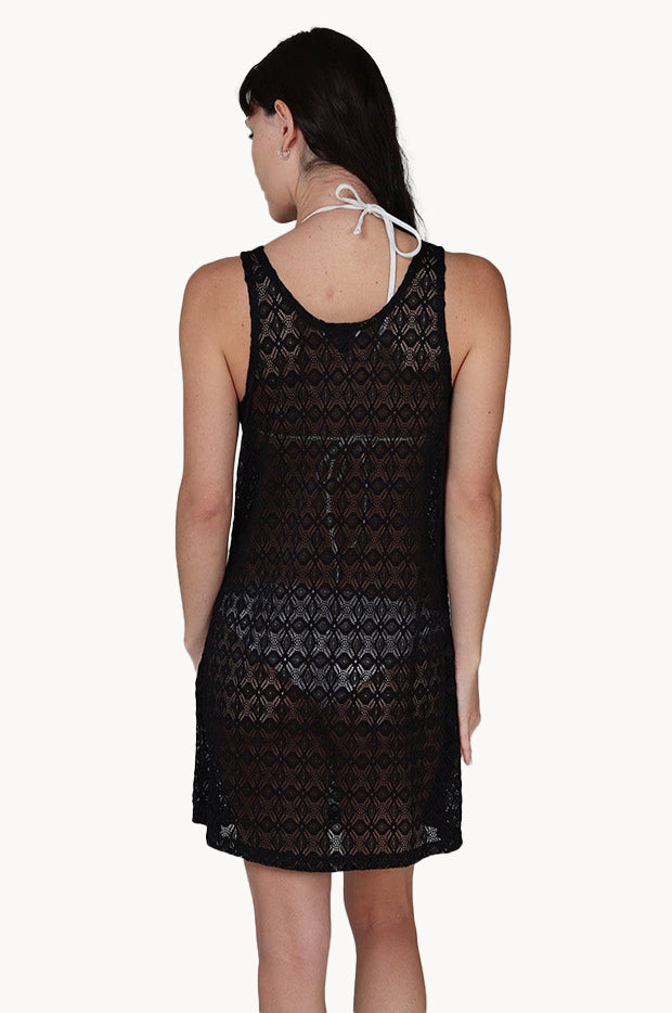J.valdi - Diamante Scoop Neck Tank Dress - Black | Swimwear Galore AU