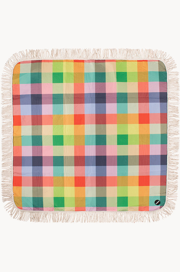 Kollab - Aida Fringed Picnic Mat - Multi | Swimwear Galore AU