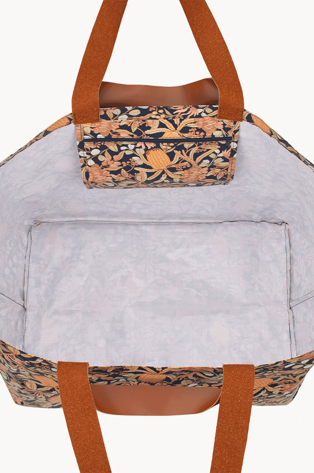 Kollab - Wildflower Beach Bag - Black/Orange | Swimwear Galore AU