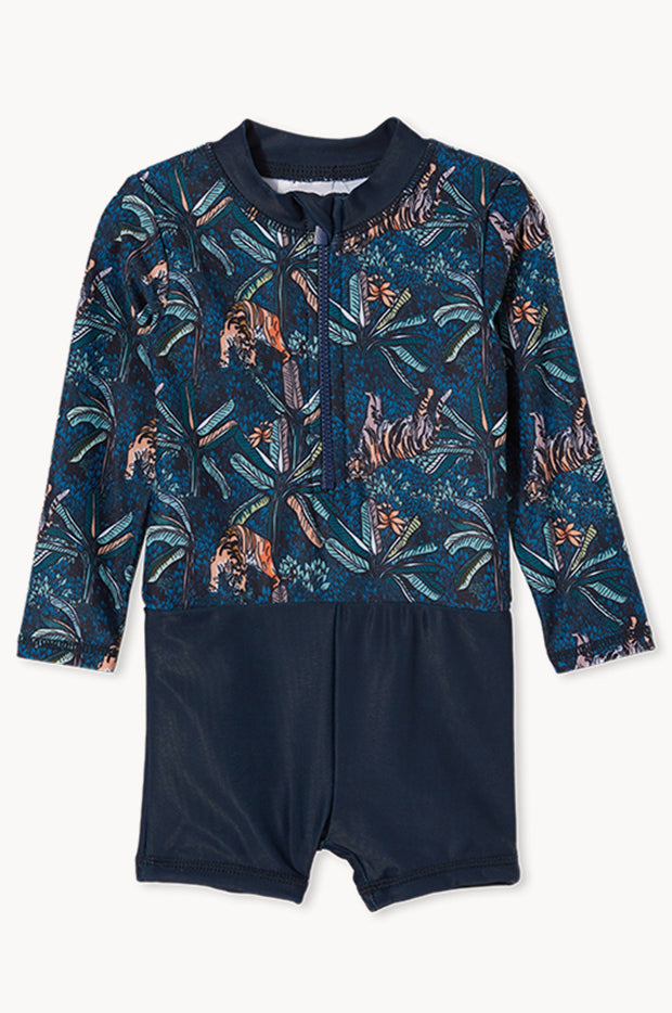 Toddler Boys Tiger Palm Long Sleeve Sunsuit – Swimwear Galore