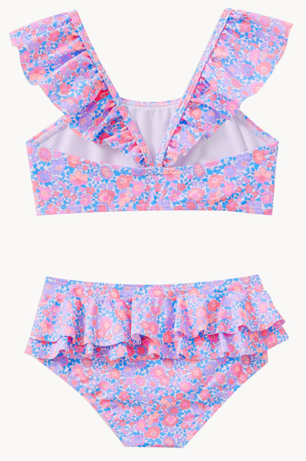 Milky - Girls Pretty Posy Crop Set - Pink/Blue | Swimwear Galore AU