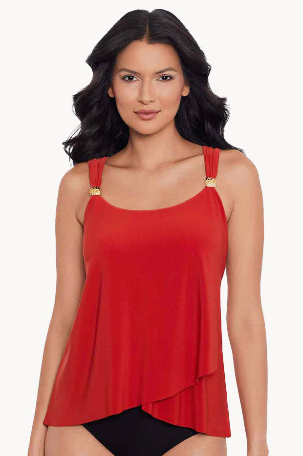 Miraclesuit - Razzle Dazzle Tankini Separate - Cayenne | Swimwear Galore US