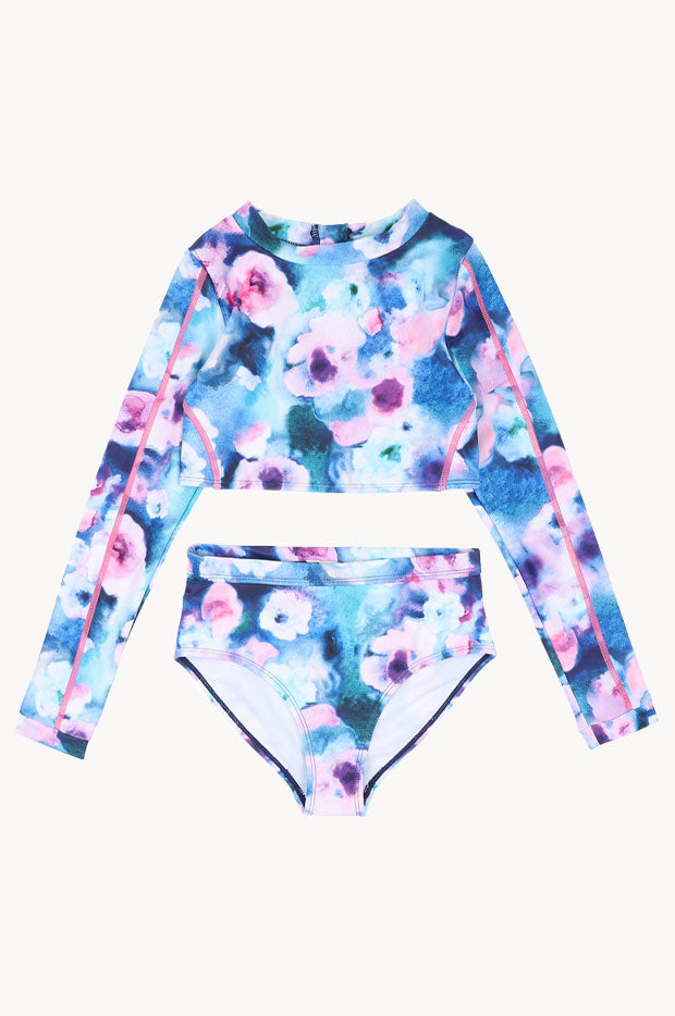 Minihaha - Girls Tory Suntop Set - Blue/Purple | Swimwear Galore AU