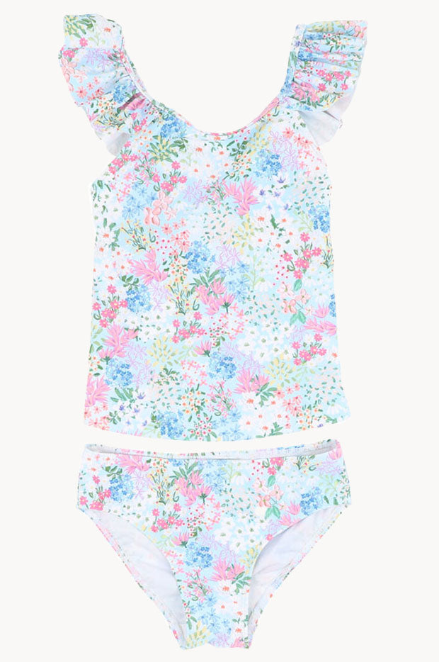 Minihaha - Girls Lula Tankini Set - Blue/Multi | Swimwear Galore AU