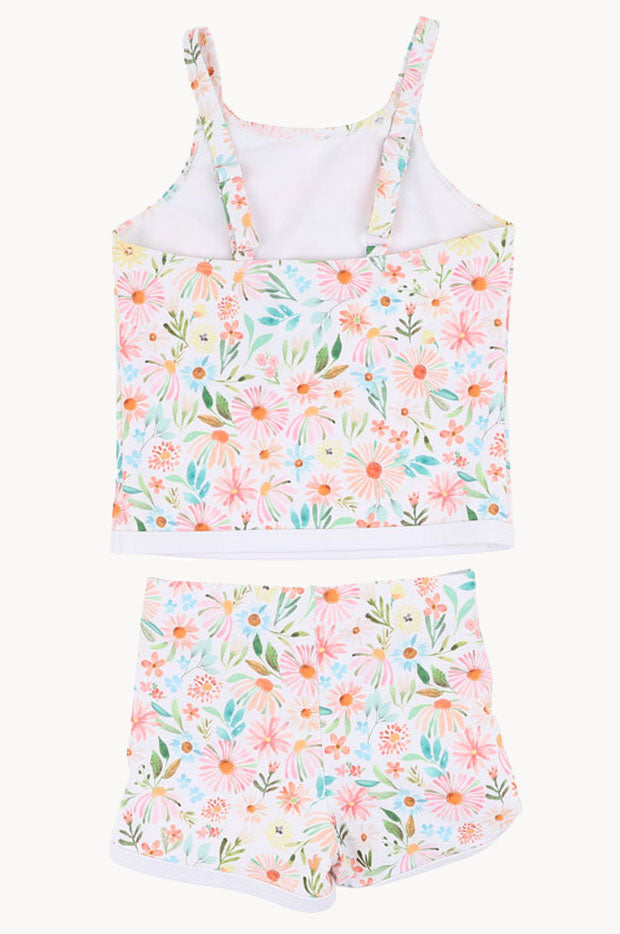 Minihaha - Girls Eliana Tankini Set - White/Multi | Swimwear Galore US