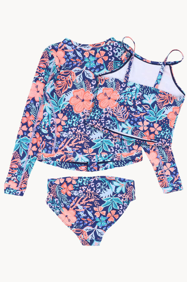 Minihaha - Teen Girls Coco Floral 3 Piece Set - Navy/Multi | Swimwear ...