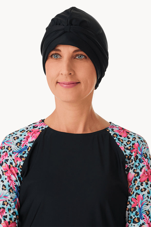 Modest Mermaid - Swim Turban - Black | Swimwear Galore AU