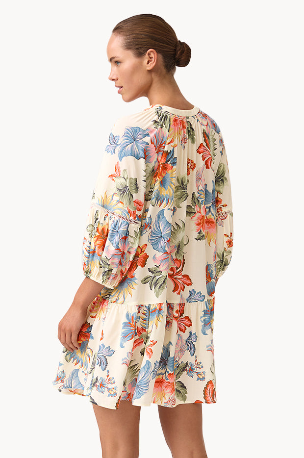 Monte & Lou - Marisol Mini Dress - White/Multi | Swimwear Galore US