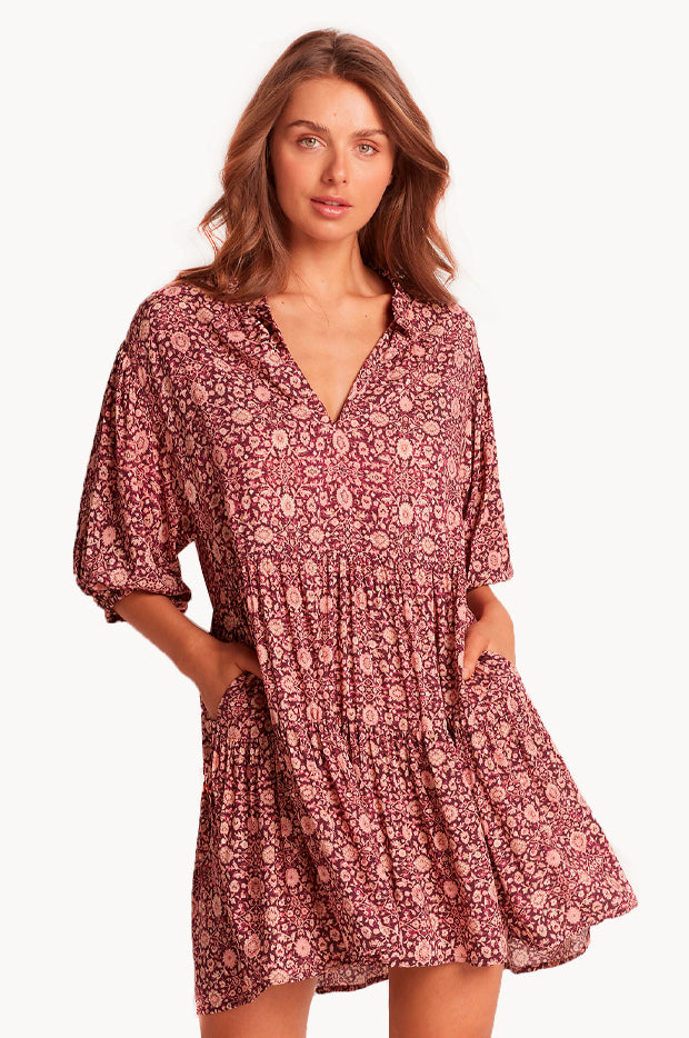 Monte & Lou Kara Boho Tiered Mini Dress | Swimwear Galore AU