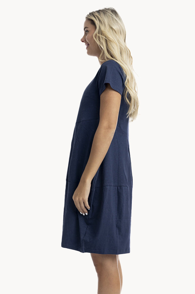 Orientique - Essentials Knit Bubble Dress - Navy | Swimwear Galore AU