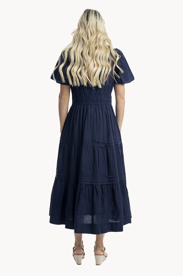 Orientique - Essentials Poplin Maxi Dress - Navy | Swimwear Galore AU