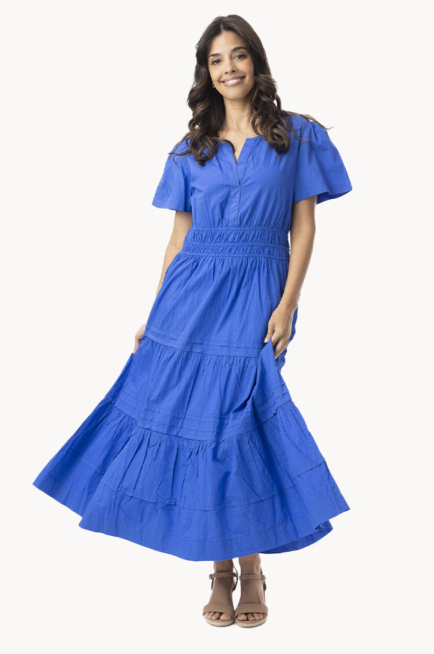 Orientique - Essentials Poplin Maxi Dress - Blue | Swimwear Galore AU