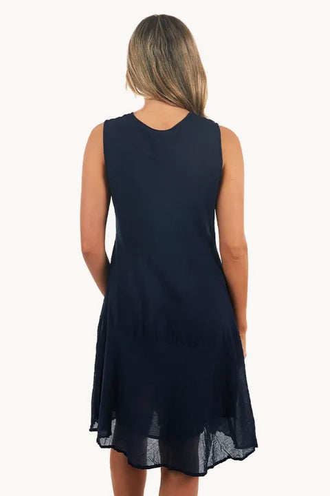 Orientique - Essentials Sleeveless Pocket Dress - Navy | Swimwear Galore AU