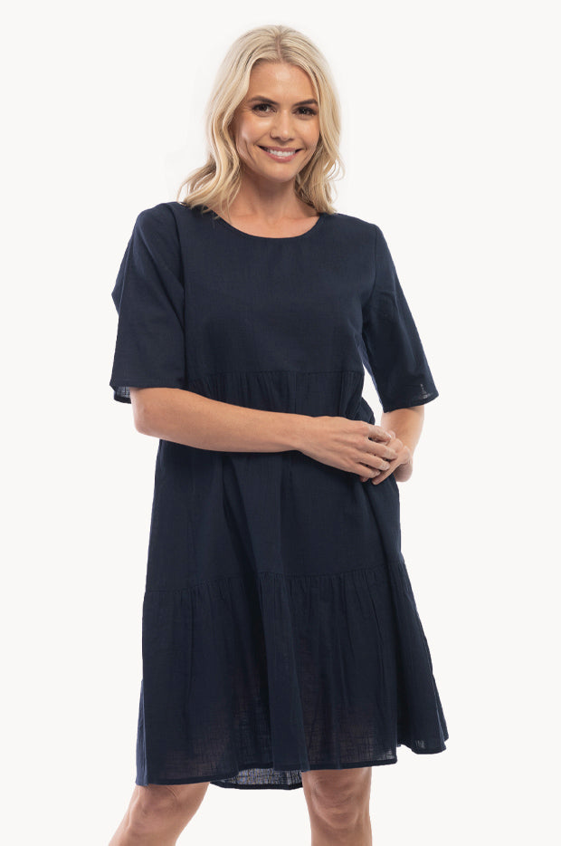 Orientique - Essentials Layered Dress - Navy | Swimwear Galore AU