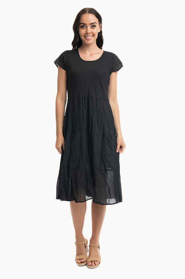 Orientique Essentials Cotton Pocket Dress Black | Swimwear Galore AU