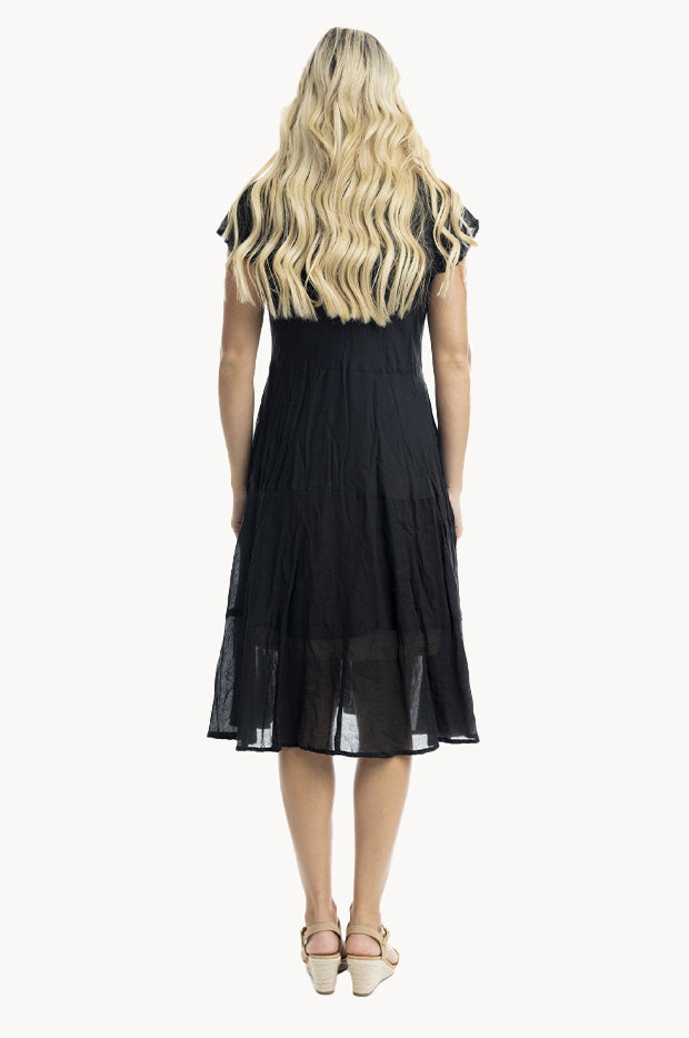 Orientique - Essentials Cotton Gauze Bias Dress - Black | Swimwear ...