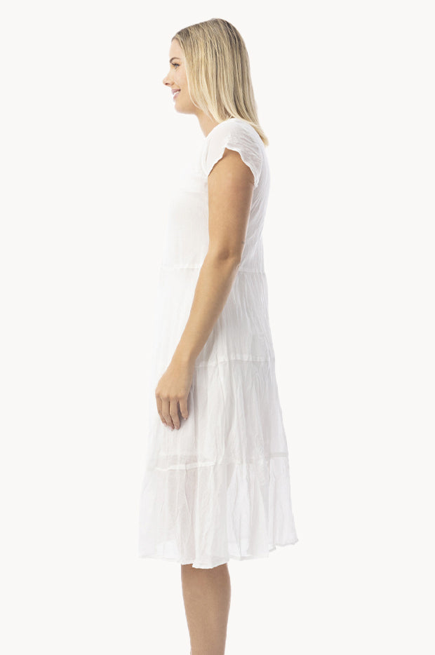 Orientique - Essentials Cotton Gauze Bias Dress - White | Swimwear ...