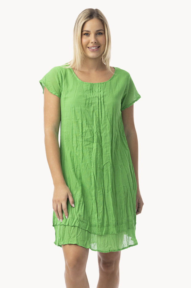 Orientique - Essentials Gauze Frill Hem Dress - Green | Swimwear Galore AU