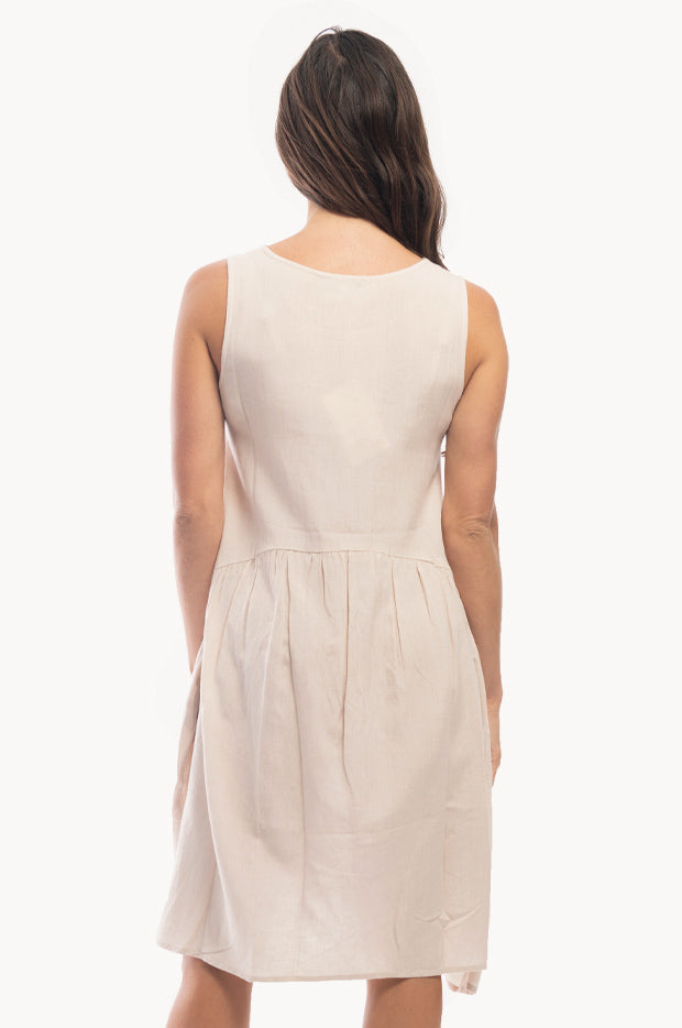 Orientique Essentials Linen Bubble Dress Sand | Swimwear Galore AU