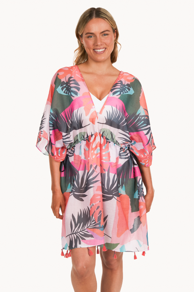 Pool To Party - Oasis Escape Isle Dress - Orange | Swimwear Galore AU