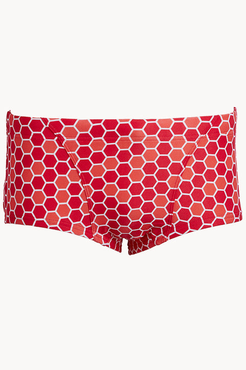 Portsea Slsc - Mens Portsea S.L.S.C Competition Trunk - Funky Trunks - Red