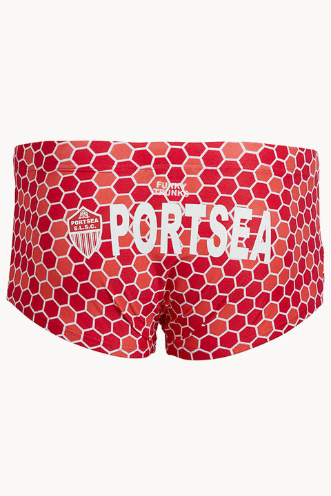 Portsea Slsc - Boys Portsea S.L.S.C Competition Trunk - Funky Trunks - Red