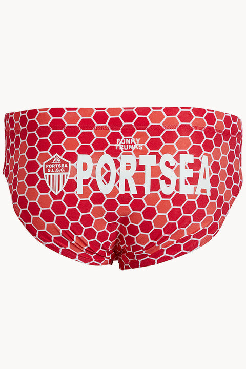 Portsea Slsc - Men's Portsea S.L.S.C Competiton Brief - Funky Trunks - Red