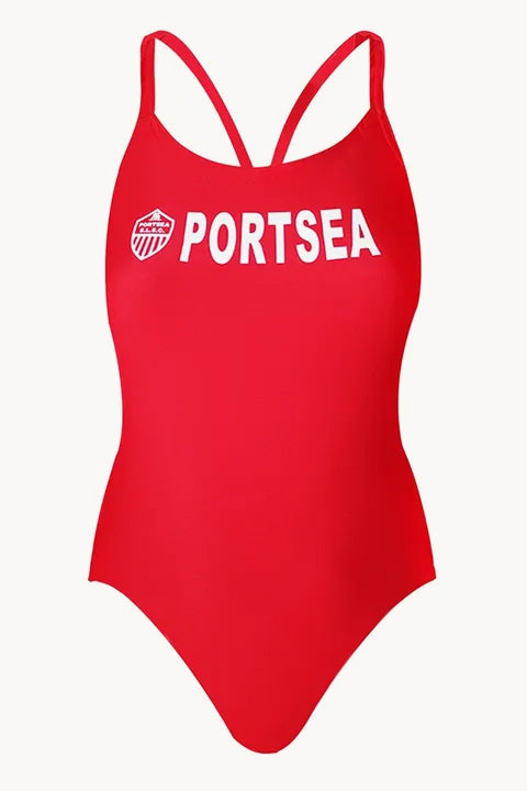 Portsea Slsc - Ladies Portsea S.L.S.C Diamond Back One Piece - Red