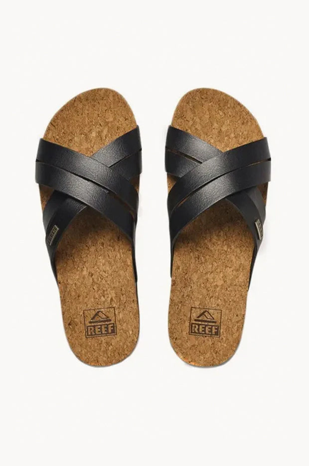 Reef - Cushion Bloom Hi Sandal - Black/Natural | Swimwear Galore AU