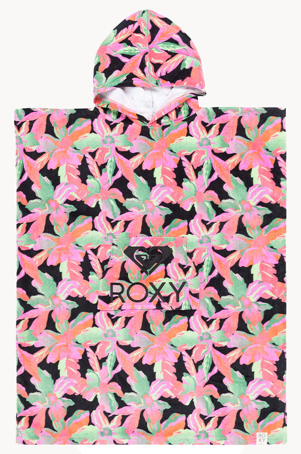 Roxy Girls The Moves Floral Stay Magical Hooded Towel Black/Multi ...